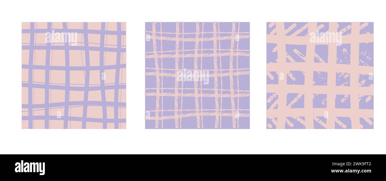 Simple Geometric Hand Drawn Irregular Patterns. Colored Doodle ...