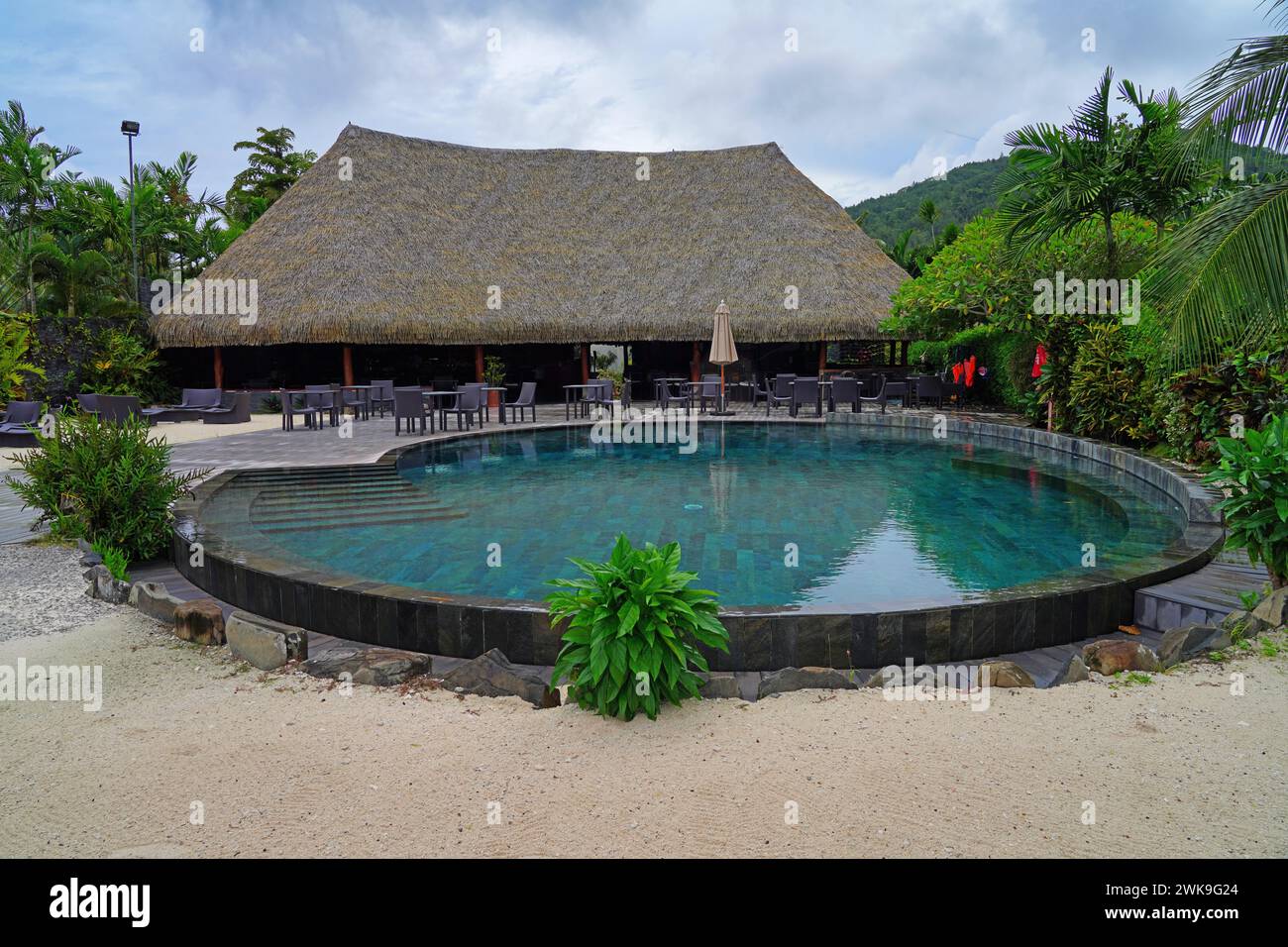 HUAHINE, FRENCH POLYNESIA – 5 DEC 2023 – View of the Maitai Lapita ...