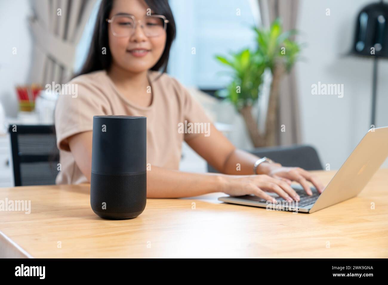 Female virtual assistant working at home hi-res stock photography and ...