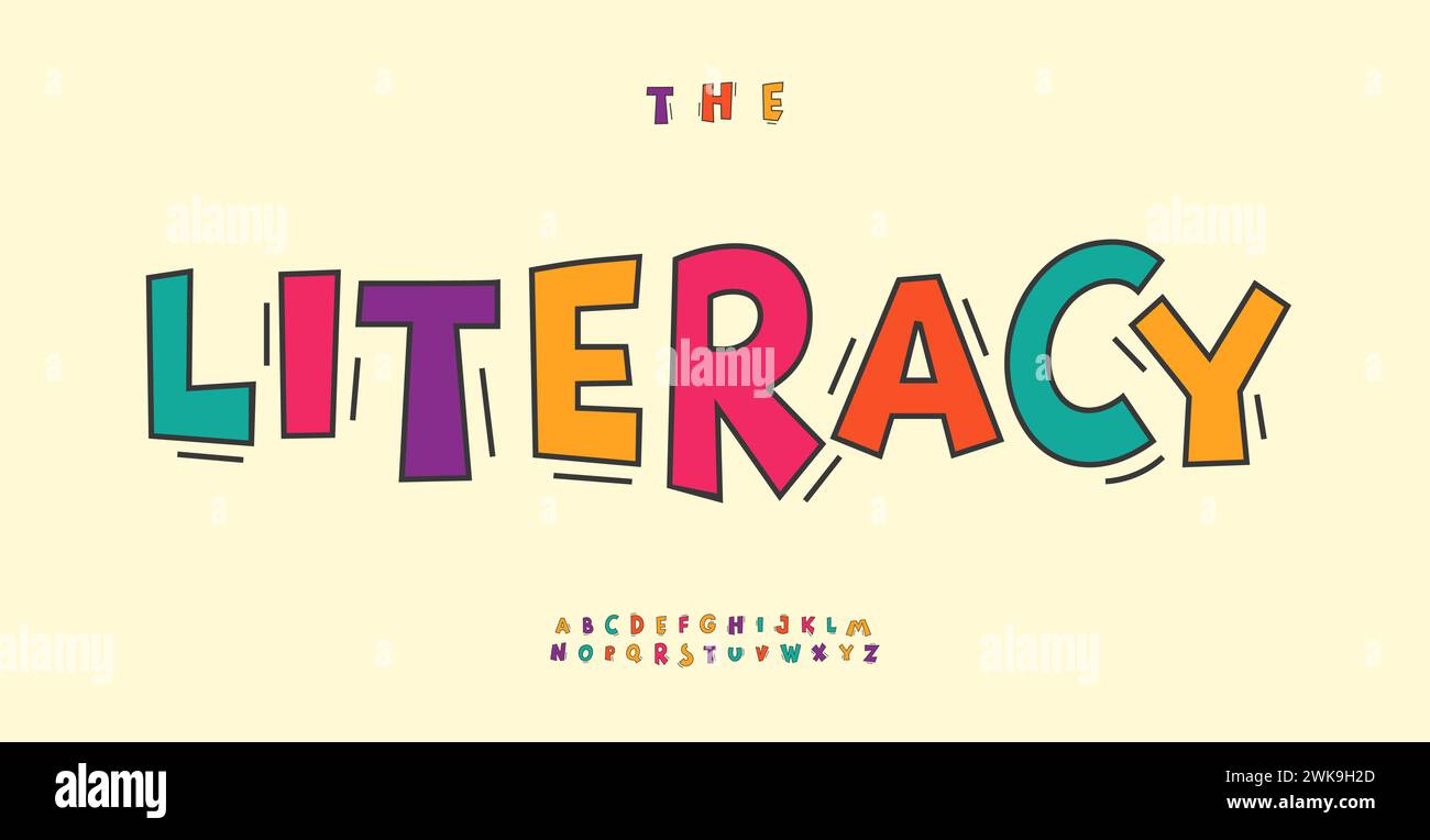 Colorful alphabet typography, playful letter design. Bright, engaging ...