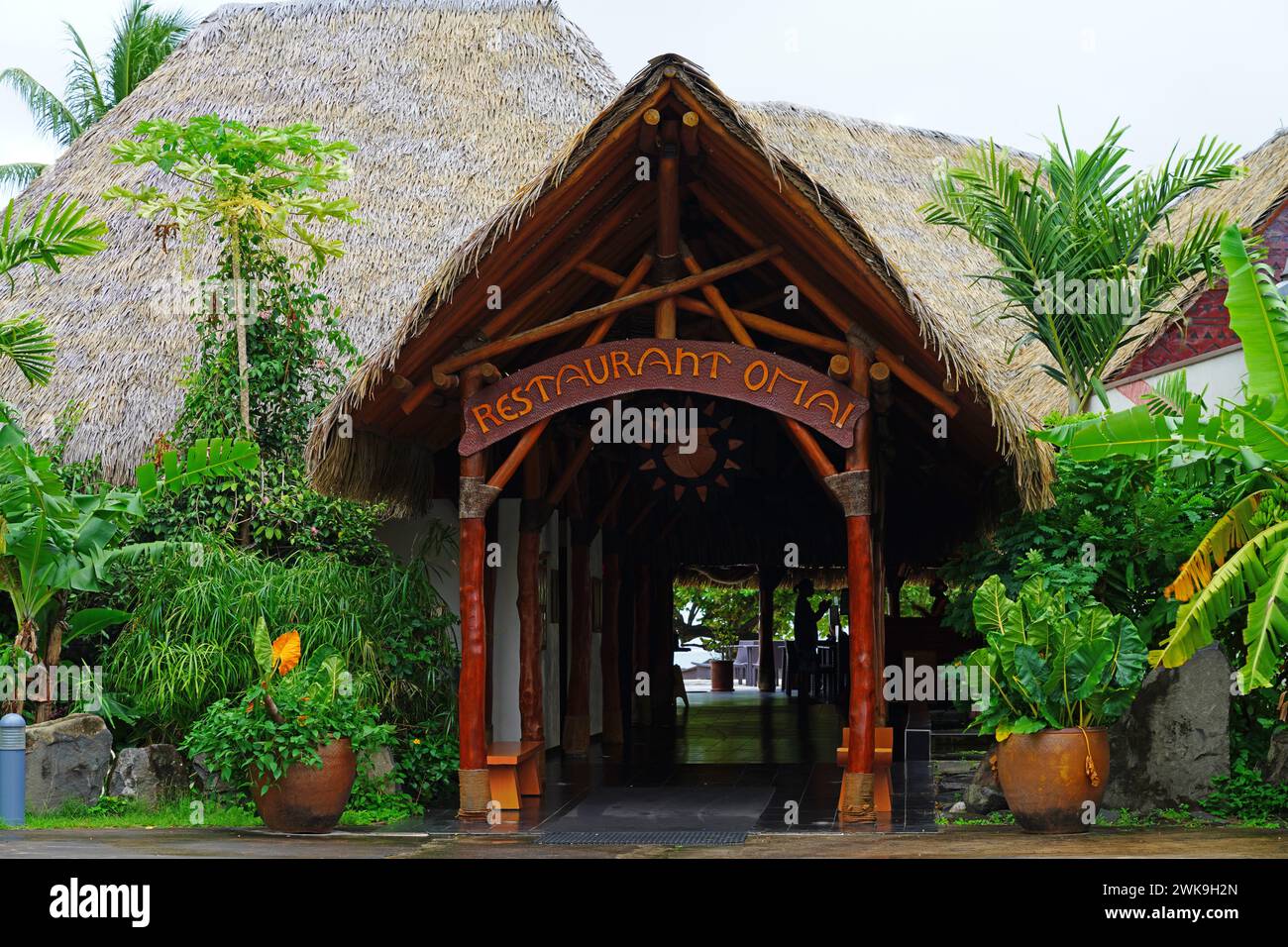 HUAHINE, FRENCH POLYNESIA – 5 DEC 2023 – View of the Maitai Lapita ...