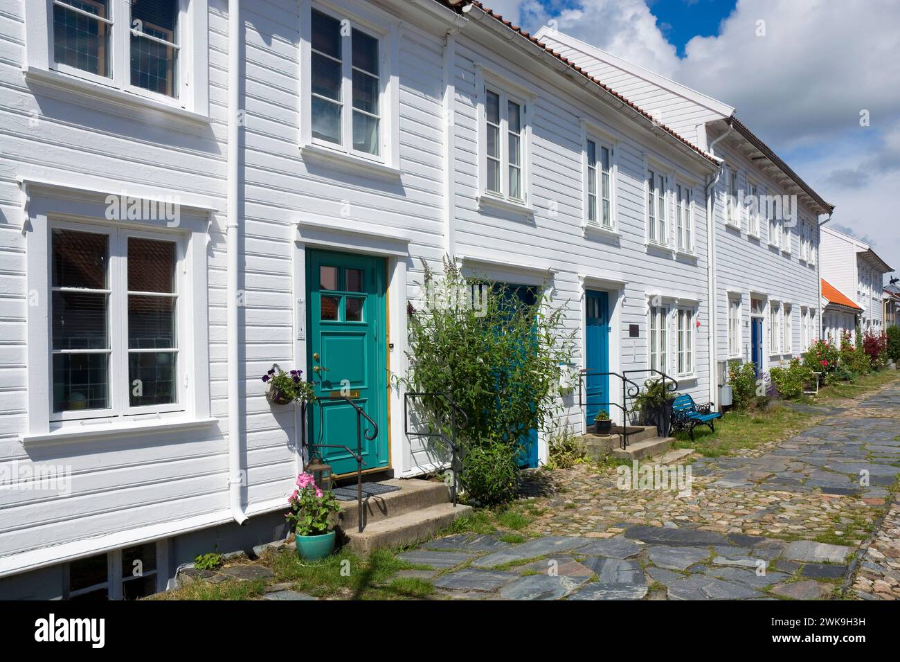 Posebyen - the oldest district of Krisiansand, Norway Stock Photo - Alamy
