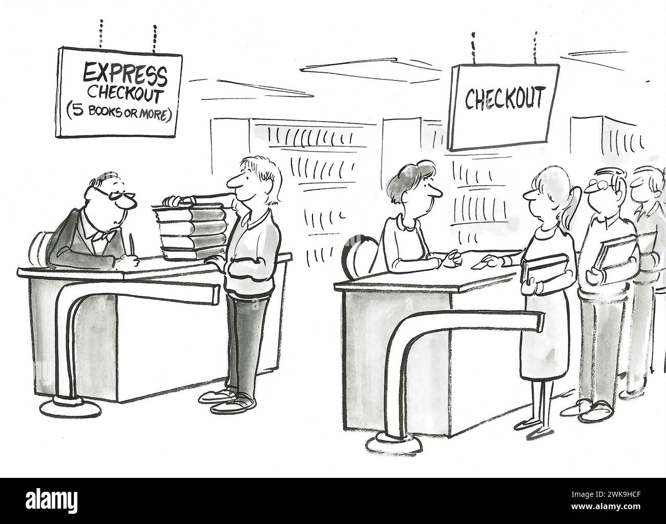 Cartoon librarian woman hi-res stock photography and images - Alamy