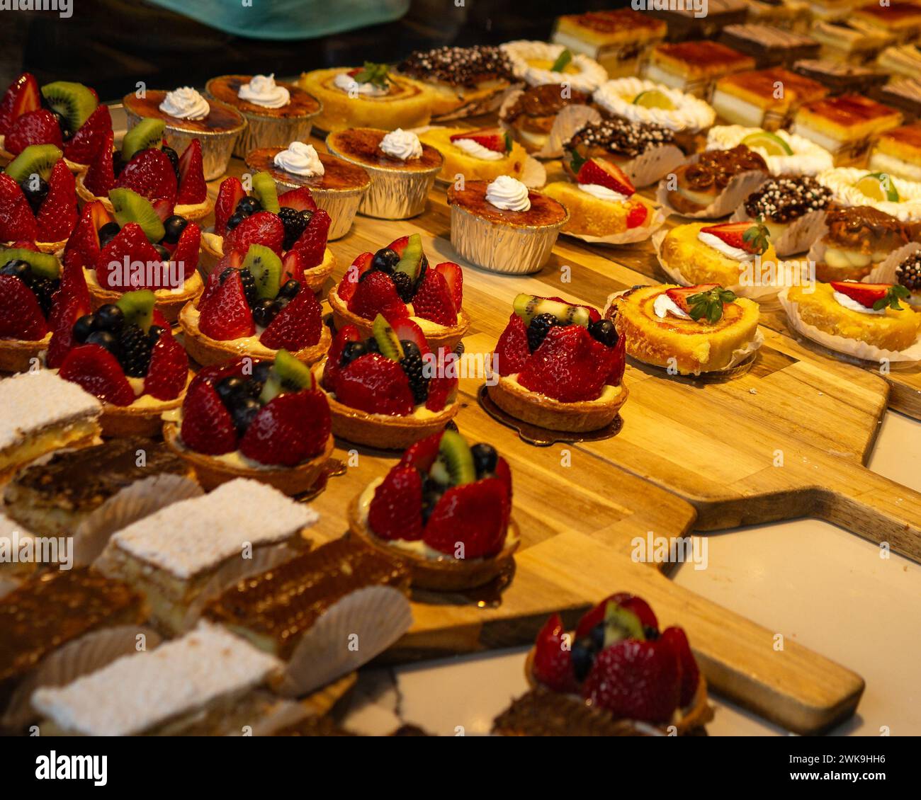 Miami, FL - US - Feb 10, 2024 An array of delectable pastries on ...