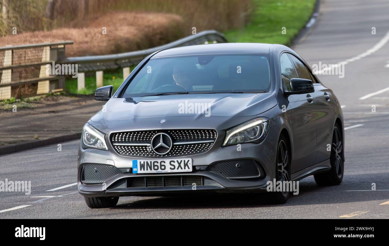 Milton Keynes,UK-Feb 19th 2024: 2016 grey diesel engine Mercedes Benz ...