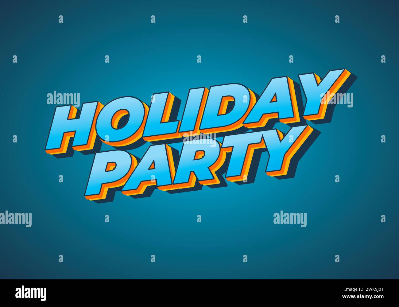 Holiday party. Text effect design in 3D look with eye catching colors ...