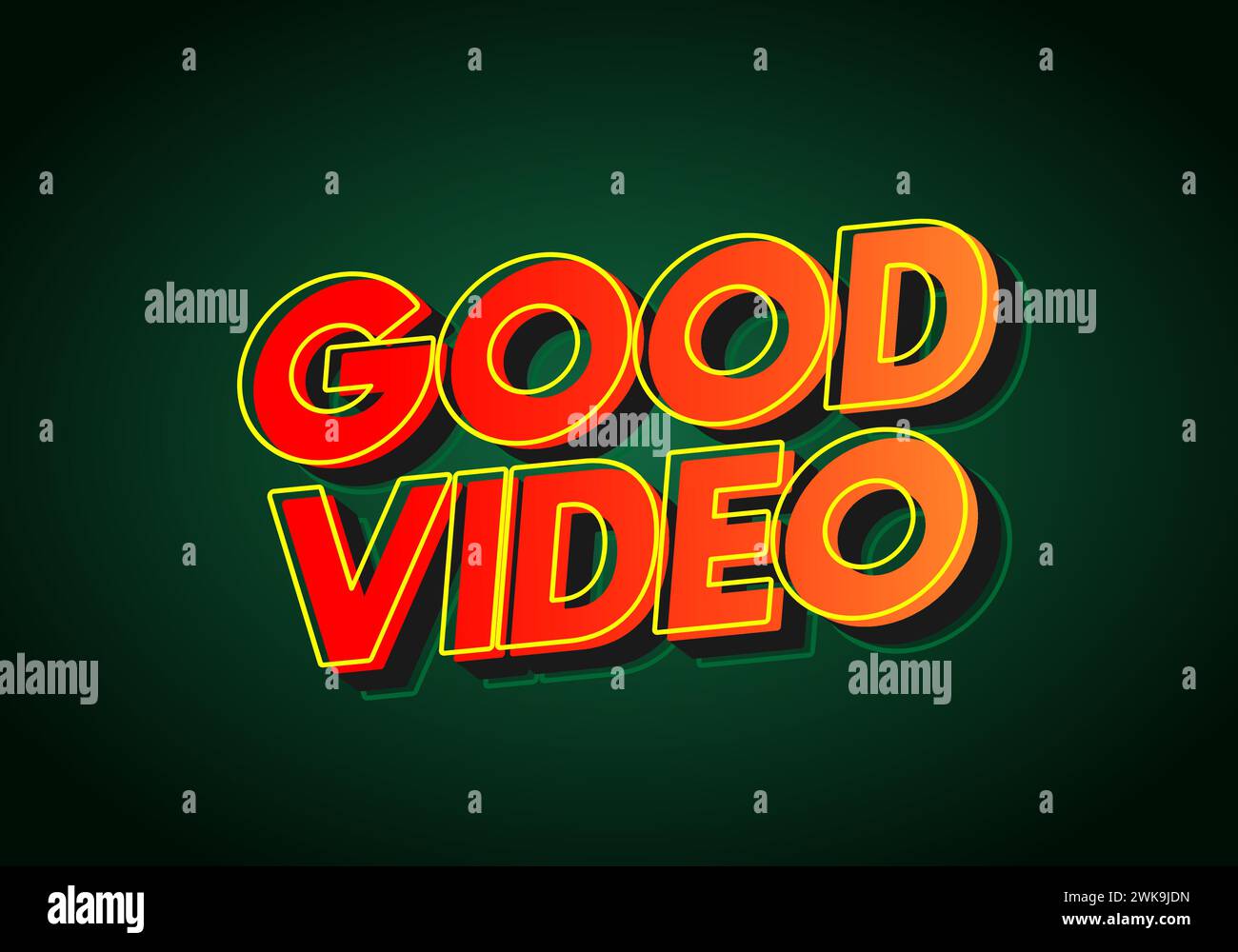 Good video. Text effect design in eye catching color with 3D look ...