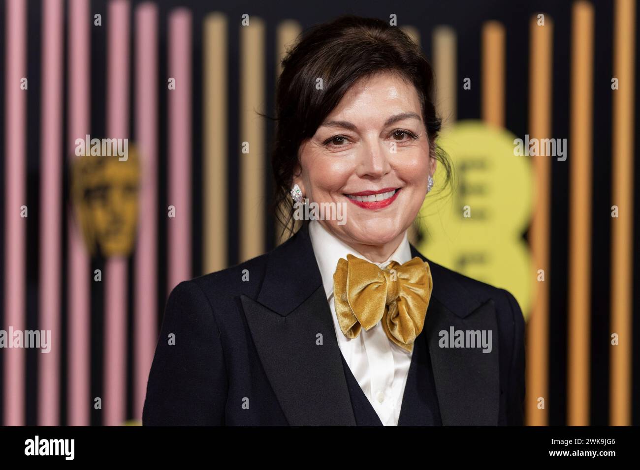 Jane Millichip poses for photographers upon arrival at the 77th British ...