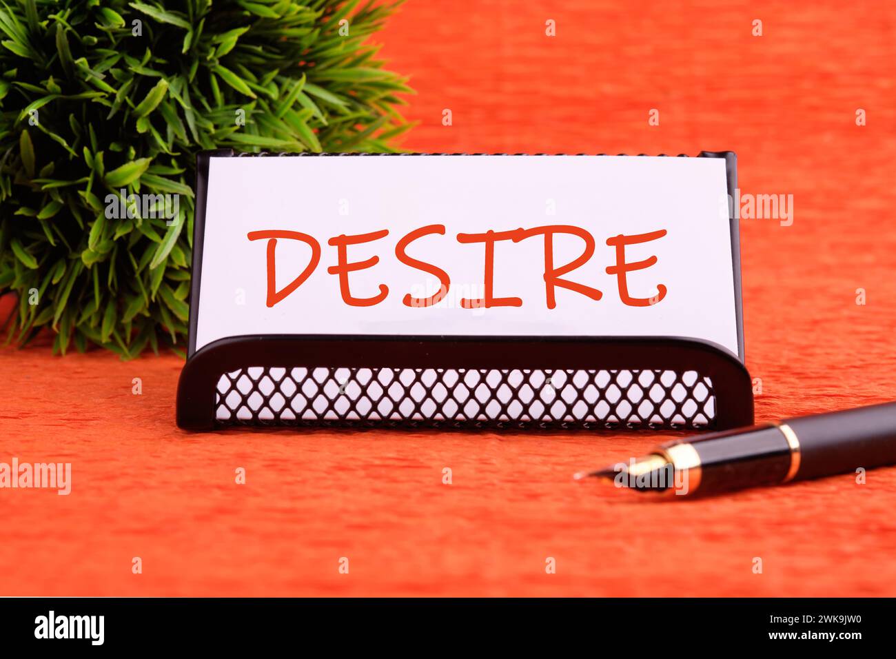 Desire text concept. DESIRE word, text written on a white card on a ...