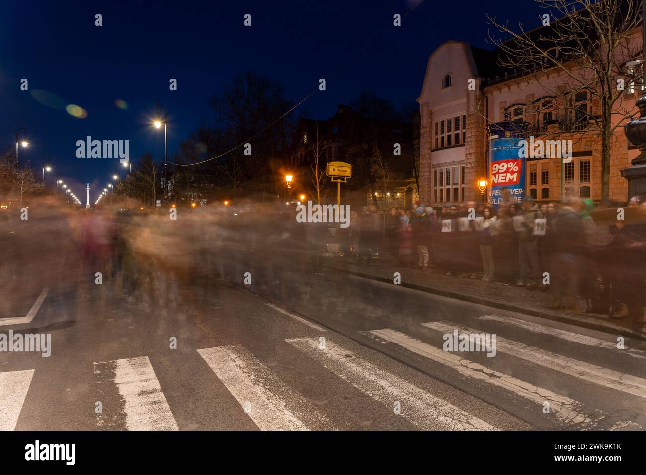 Budapest, Hungary - February 16, 2024: Action of memory of Alexei ...