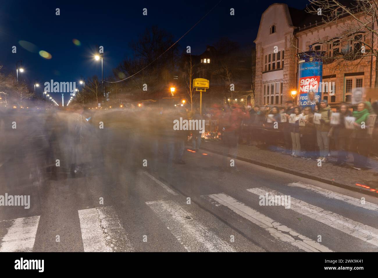 Budapest, Hungary - February 16, 2024: Action of memory of Alexei ...