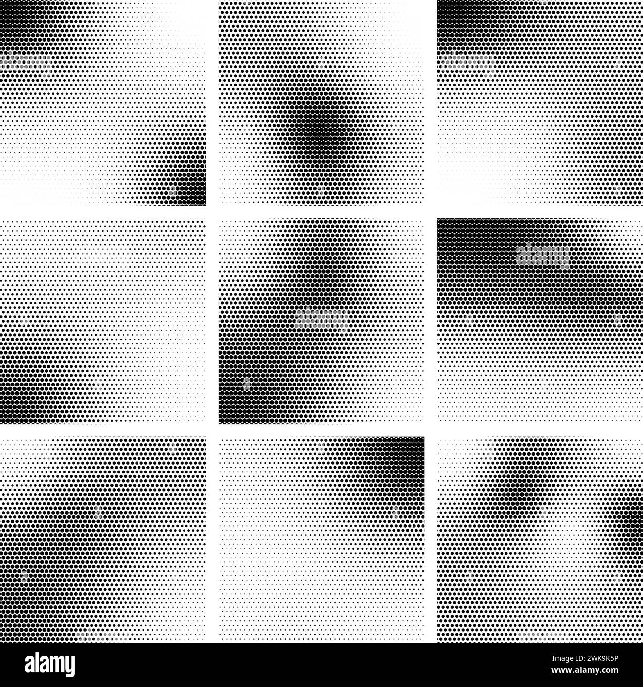 Halftone pattern round dots set. Abstract halftone background. Vector ...