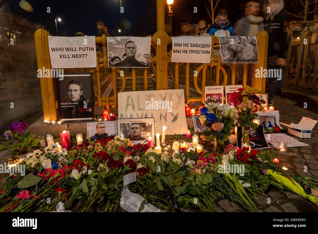 Budapest, Hungary - February 16, 2024: Action of memory of Alexei ...