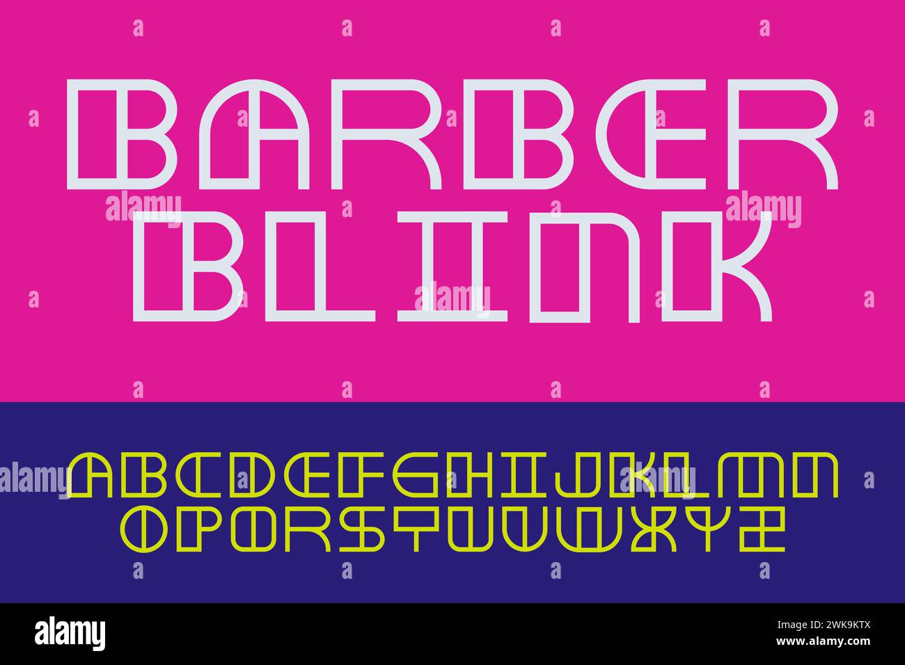 Design Barber Blink Typeface Alphabet Typography Font Letter Text Stock ...