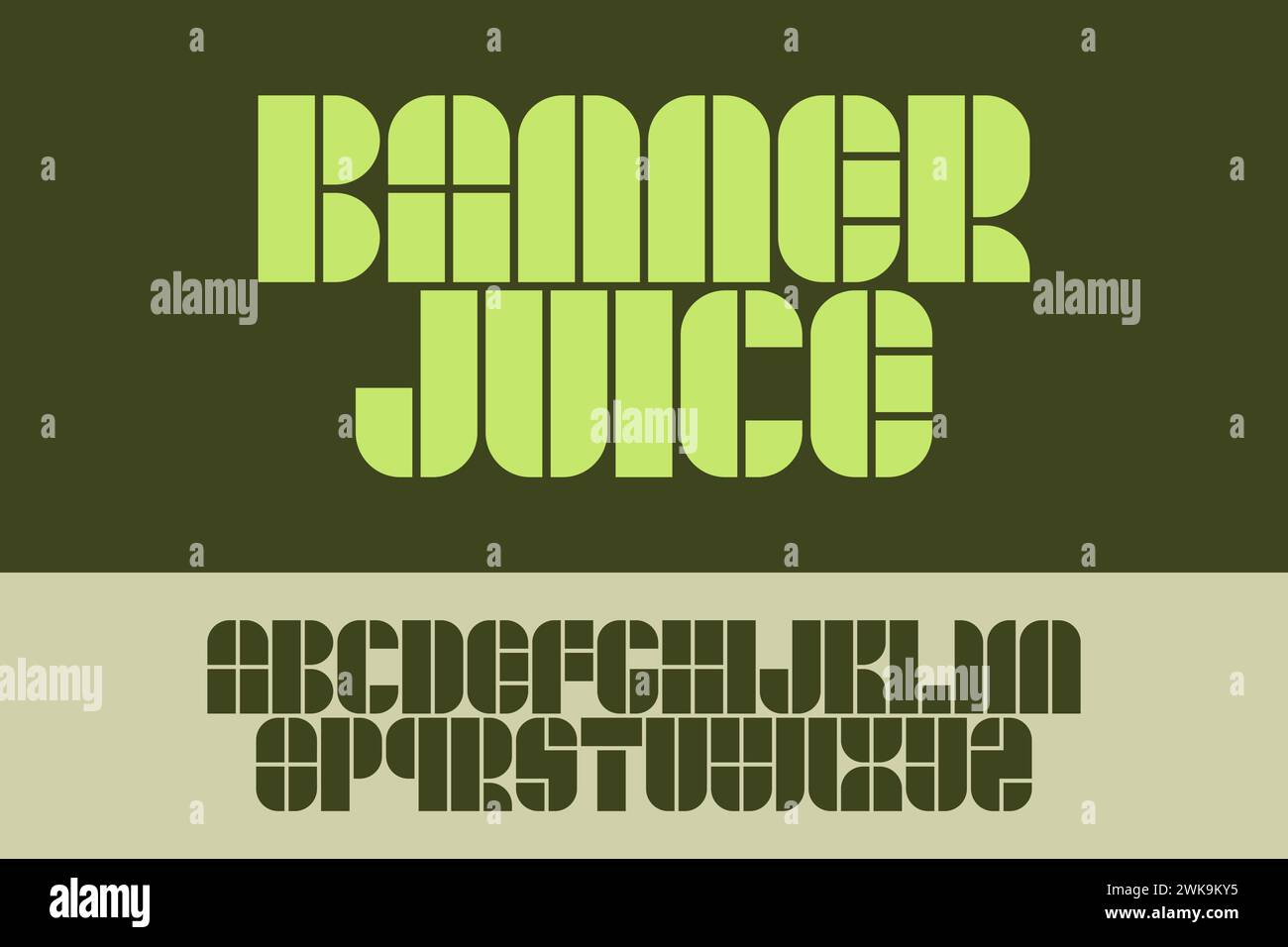 Design Banner Juice Typeface Alphabet Typography Font Letter Text Stock ...