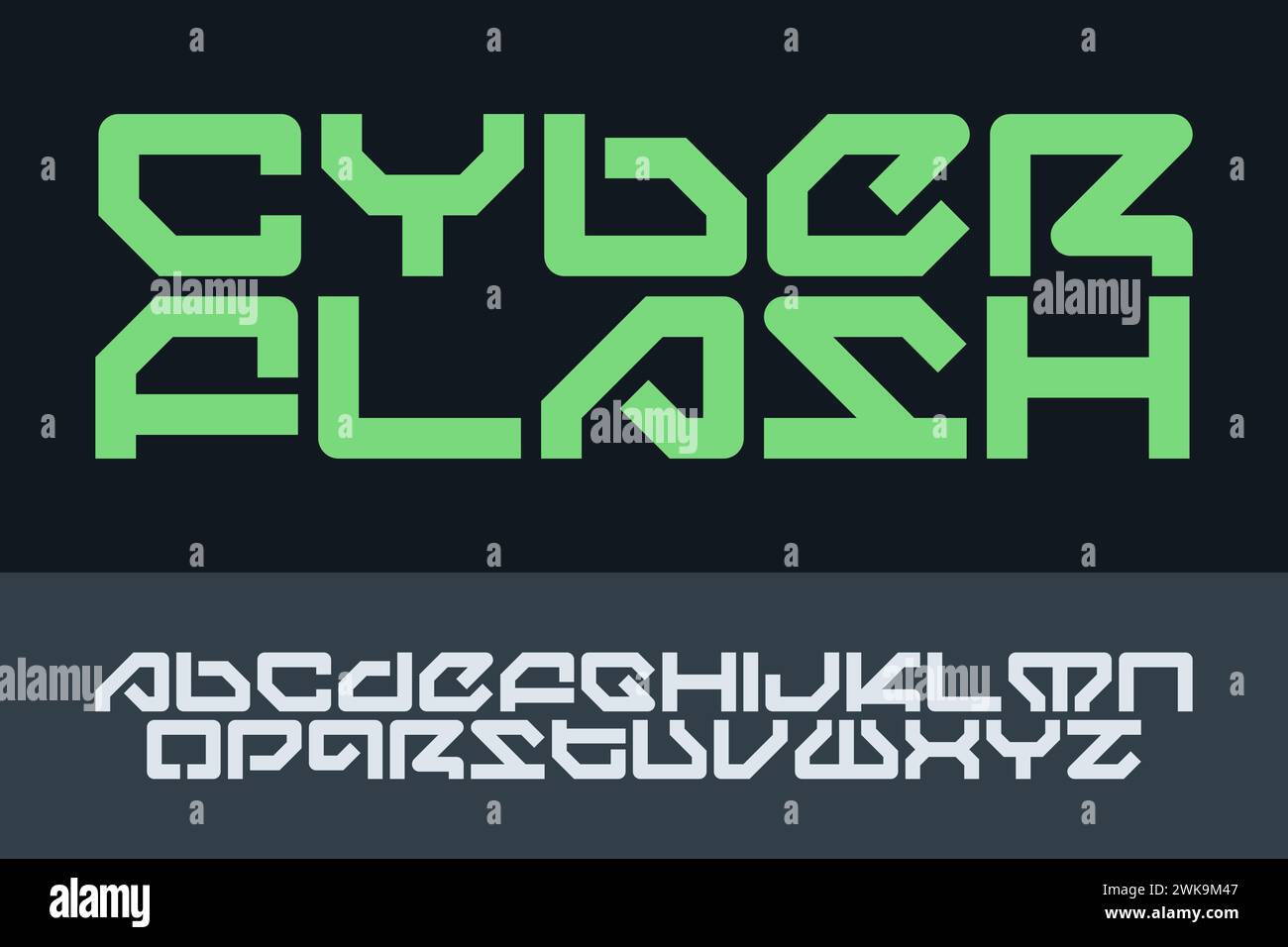 Design Cyber Flash Typeface Alphabet Typography Font Letter Text Stock ...