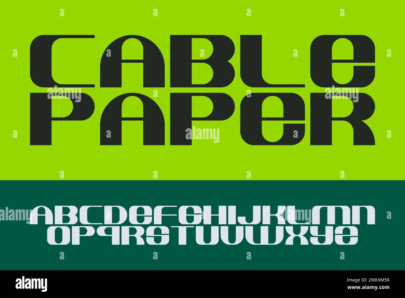 Design Cable Paper Typeface Alphabet Typography Font Letter Text Stock ...