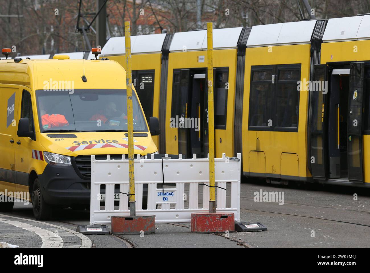 BVG Straßenbahn Berlin 26.01.2024:Starßenbahn an der Lanndsberger Allee ...