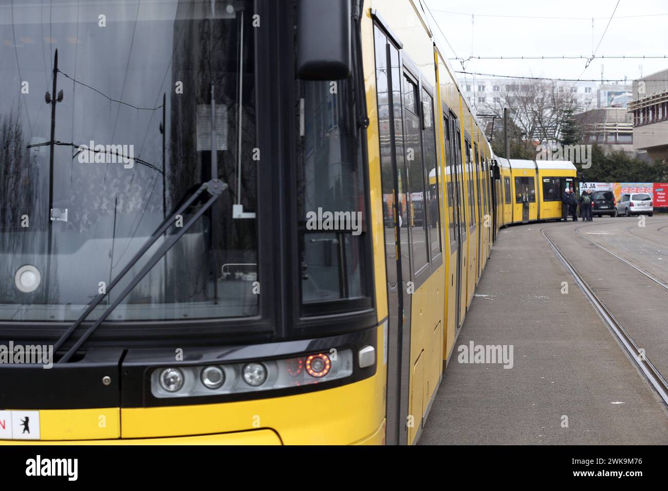 BVG Straßenbahn Berlin 26.01.2024:Starßenbahn an der Lanndsberger Allee. Berlin Berlin Berlin ...