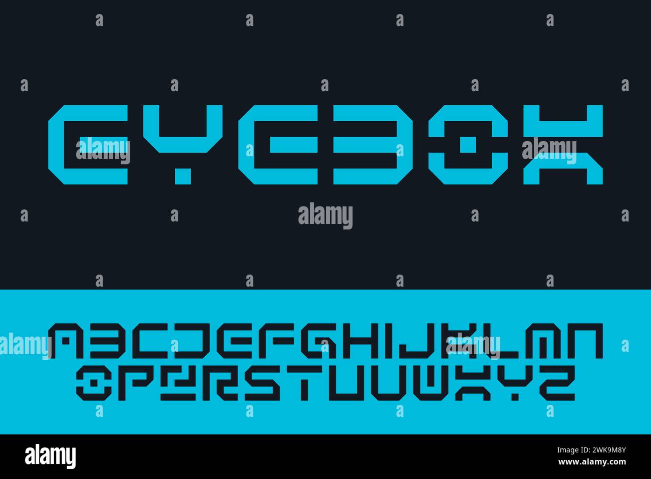 Design Eye Box Typeface Alphabet Typography Font Letter Text Stock ...