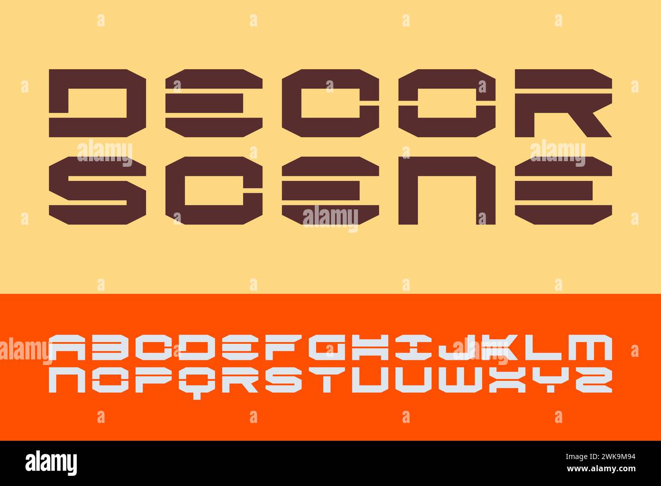 Design Decor Scene Alphabet Typography Font Letter Text Stock Vector ...