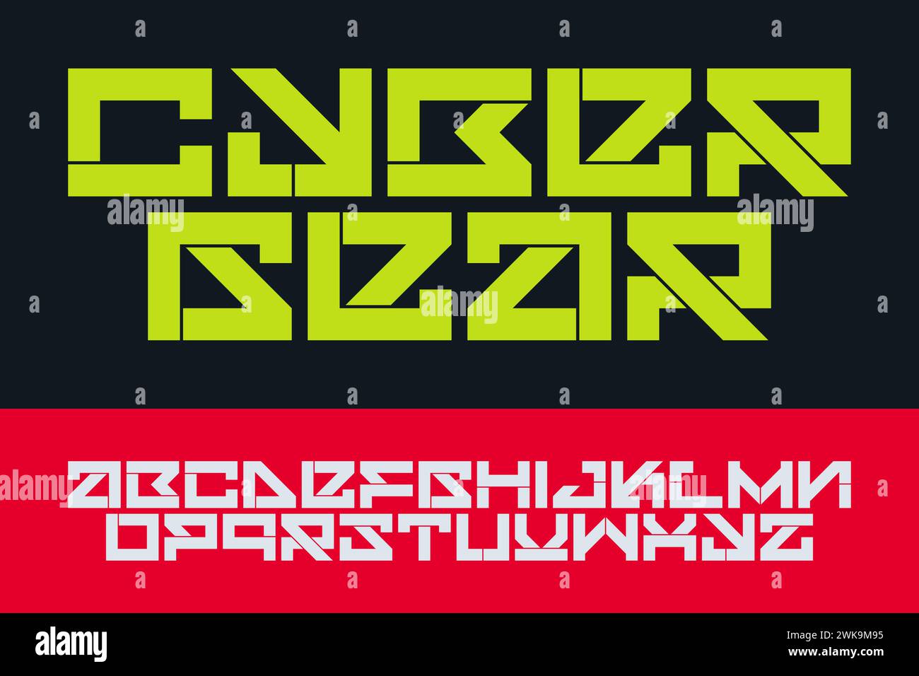 Design Cyber Gear Typeface Alphabet Typography Font Letter Text Stock ...