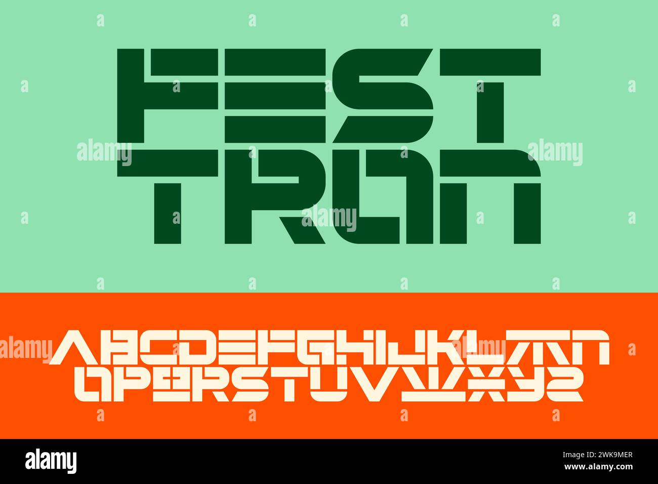 Design Fest Tron Typeface Alphabet Typography Font Letter Text Stock ...