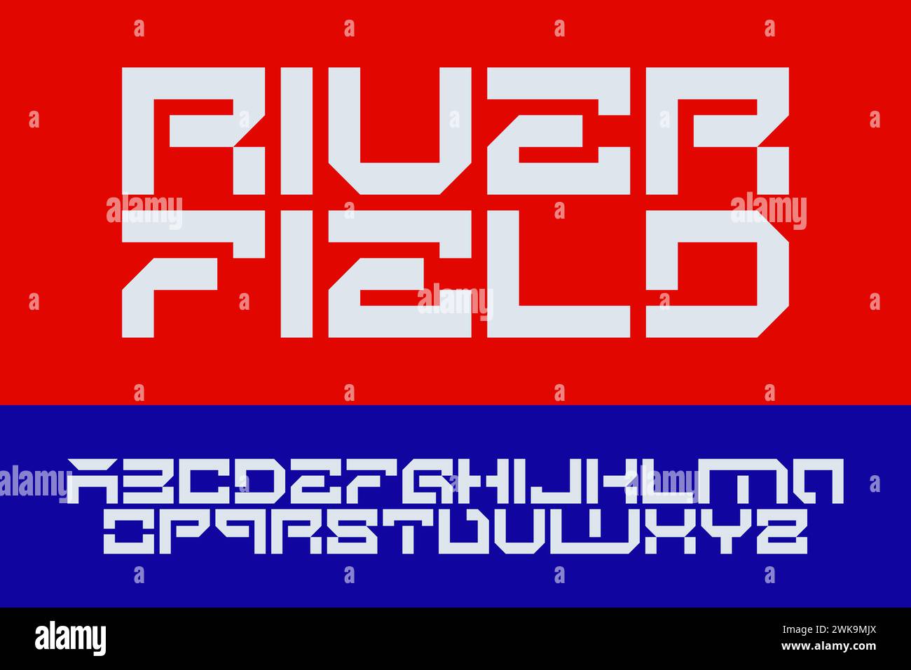 Design River Field Typeface Alphabet Typography Font Letter Text Stock ...