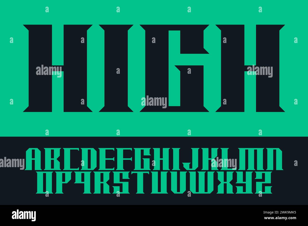 Design High Typeface Alphabet Typography Font Letter Text Stock Vector ...