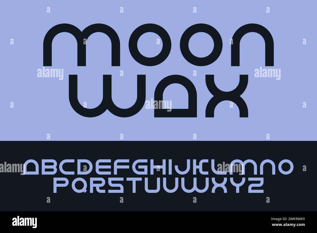 Design Moon Wax Typeface Alphabet Typography Font Letter Text Stock ...