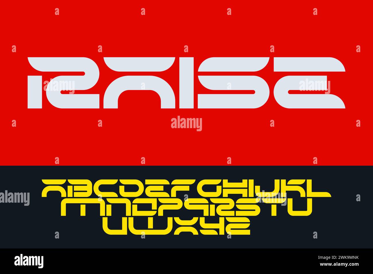 Design Raise Typeface Alphabet Typography Font Letter Text Stock Vector ...