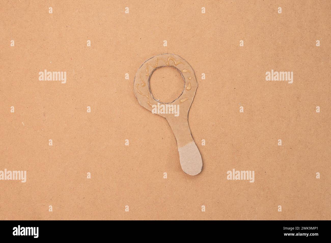 a cardboard magnifying glass craft for kids play, handmade loupe toy ...