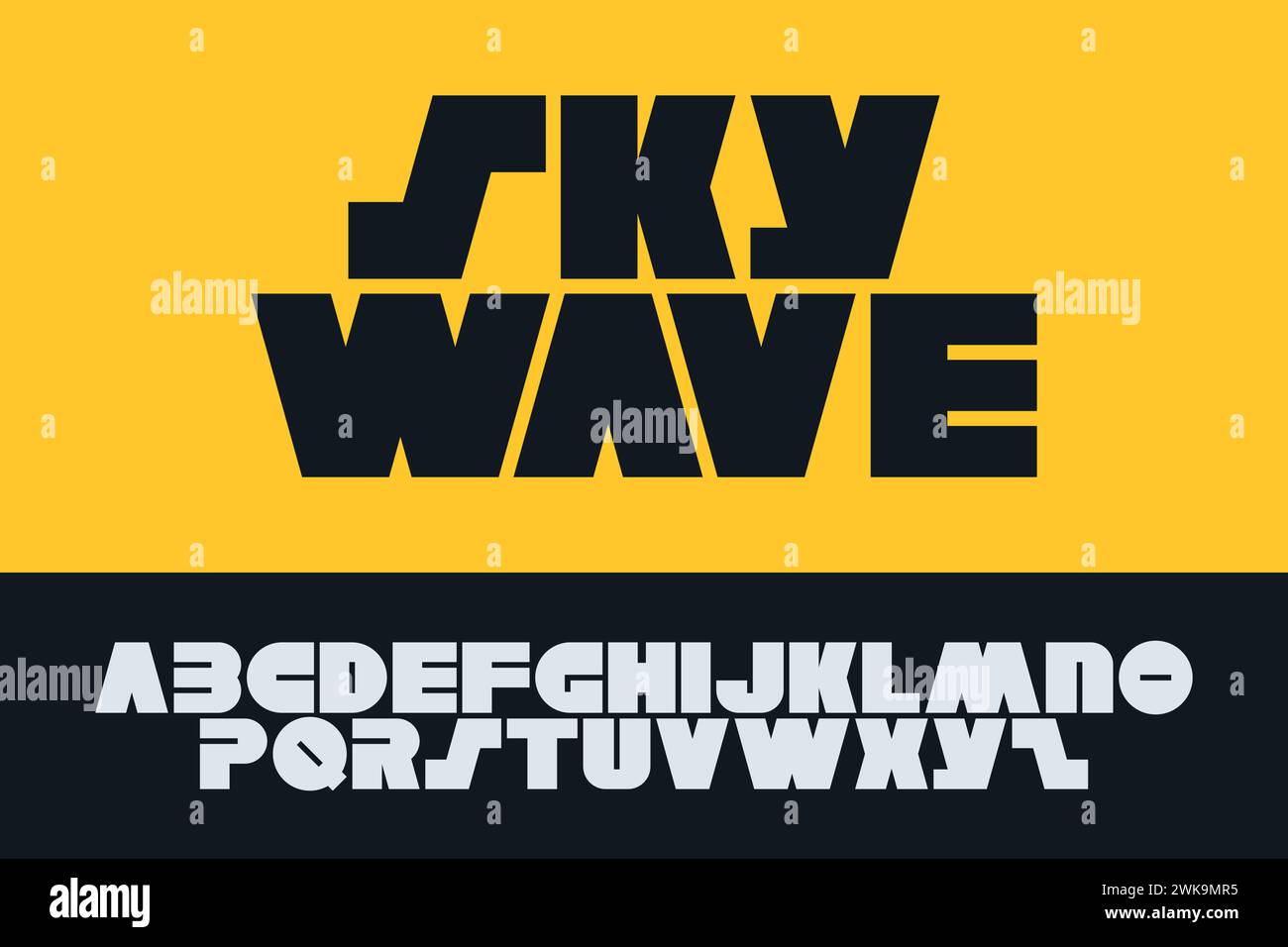 Wave typeface logo hi-res stock photography and images - Alamy