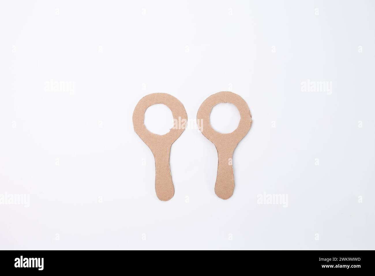 a cardboard magnifying glass craft for kids play, handmade loupe toy ...