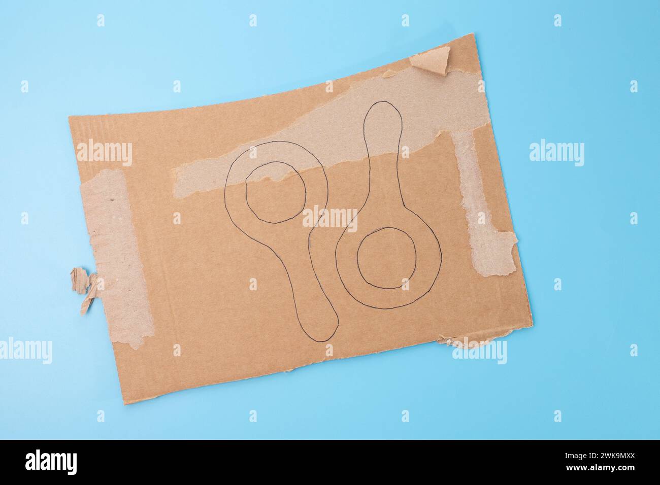 a cardboard magnifying glass craft for kids play, handmade loupe toy ...