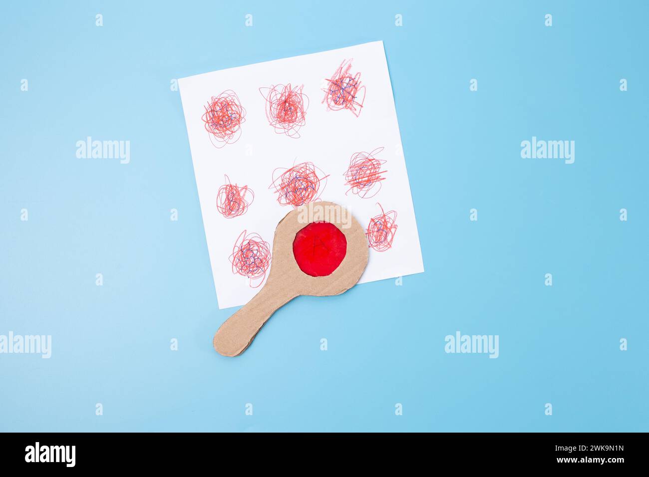 a cardboard magnifying glass craft for kids play, handmade loupe toy ...