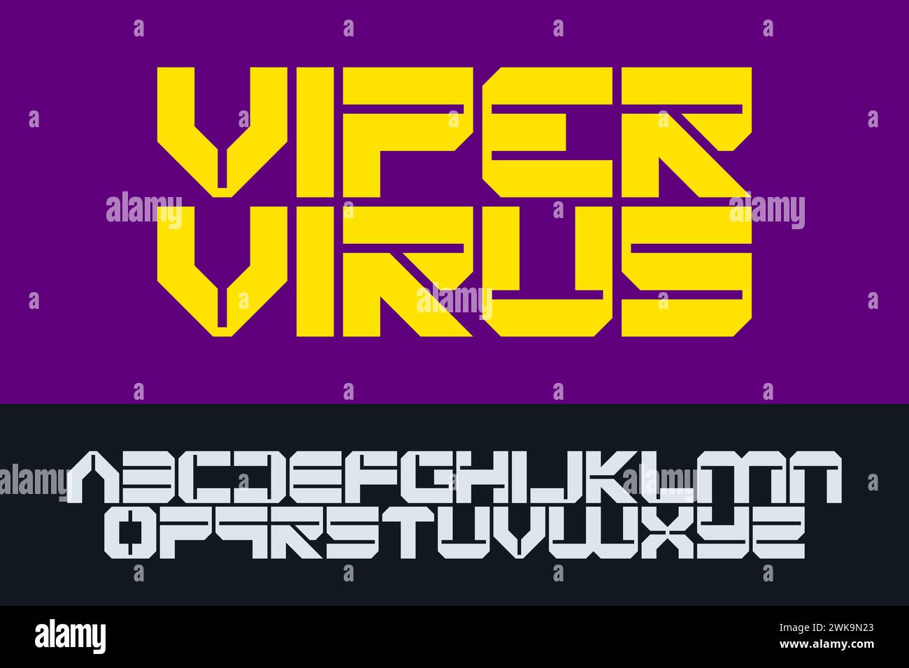 Design Viper Virus Typeface Alphabet Typography Font Letter Text Stock ...