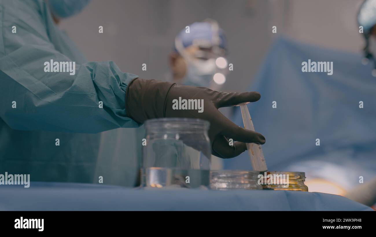 Doctors team of professional surgeons physicians practitioners perform ...