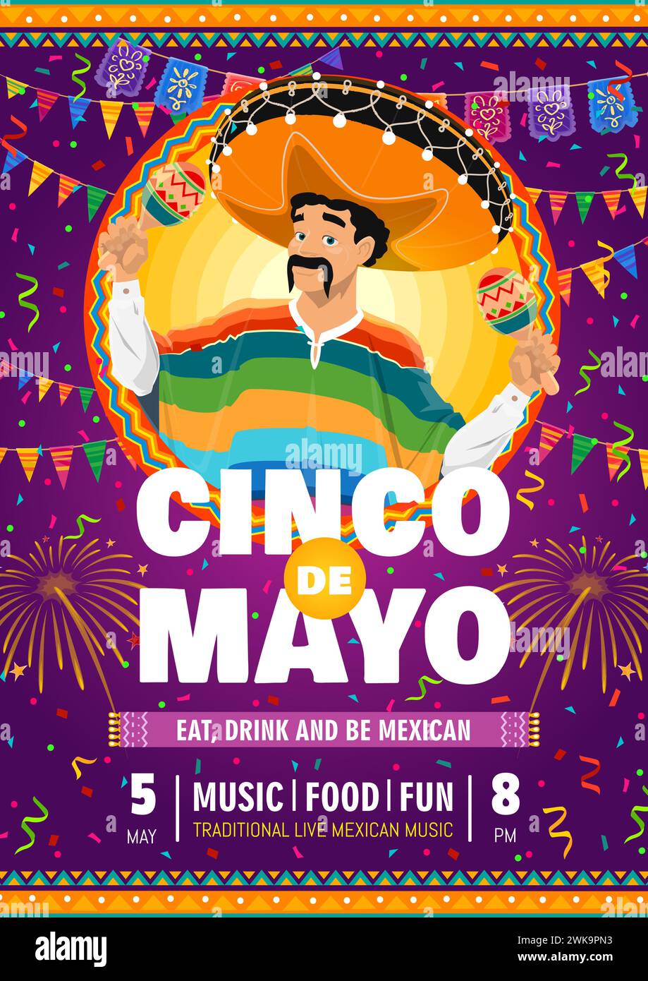 Mexican people play music Stock Vector Images - Alamy