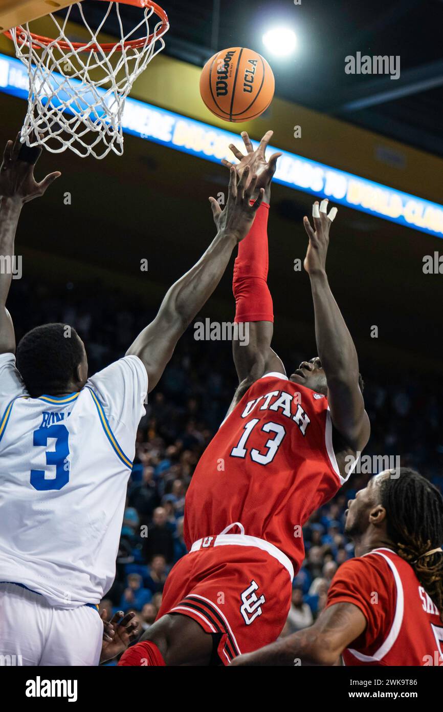Utah Utes center Keba Keita (13) shoots over UCLA Bruins forward Adem ...