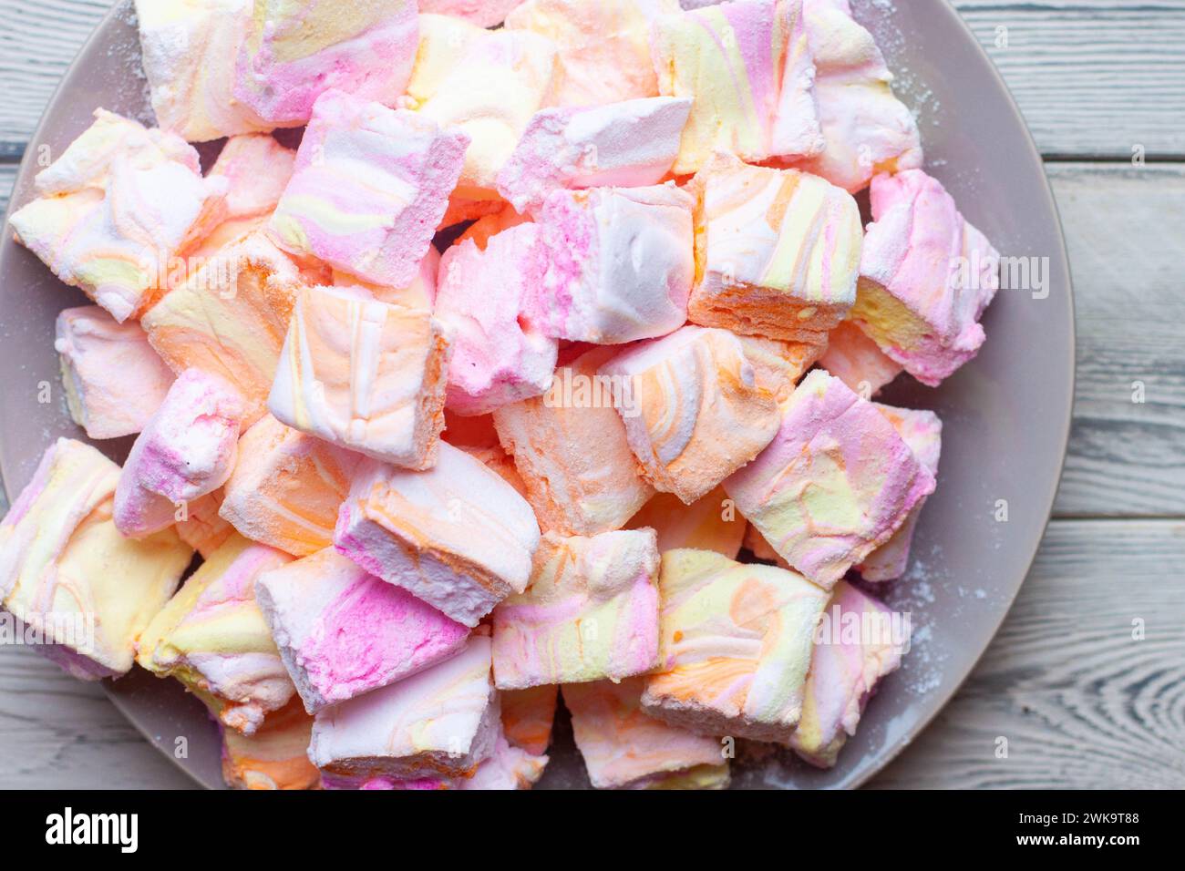 Falling of colorful marshmallows isolated on white background Stock ...
