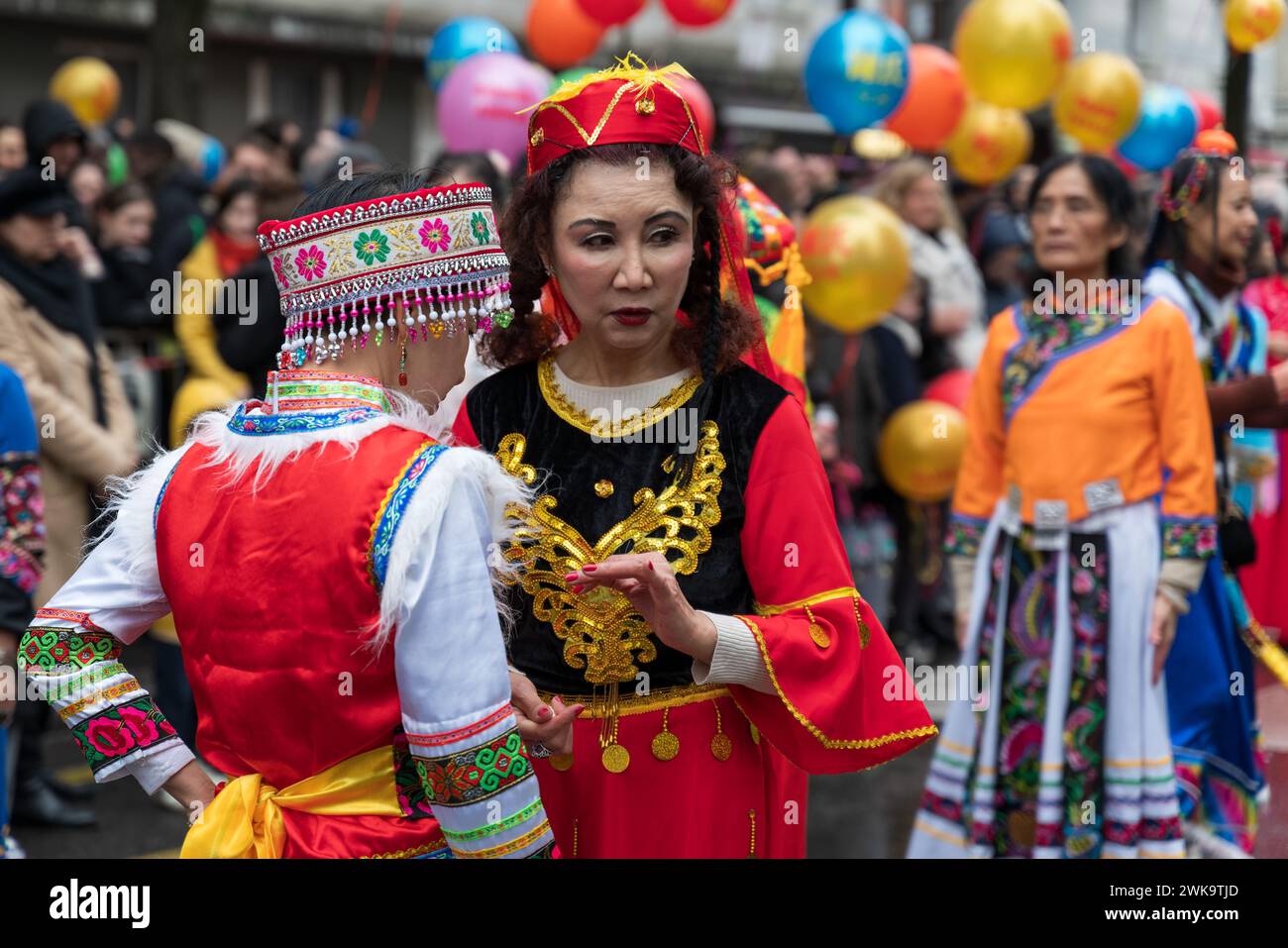 Paris, France, 18th February, 2024. Women of Asian descent with ...