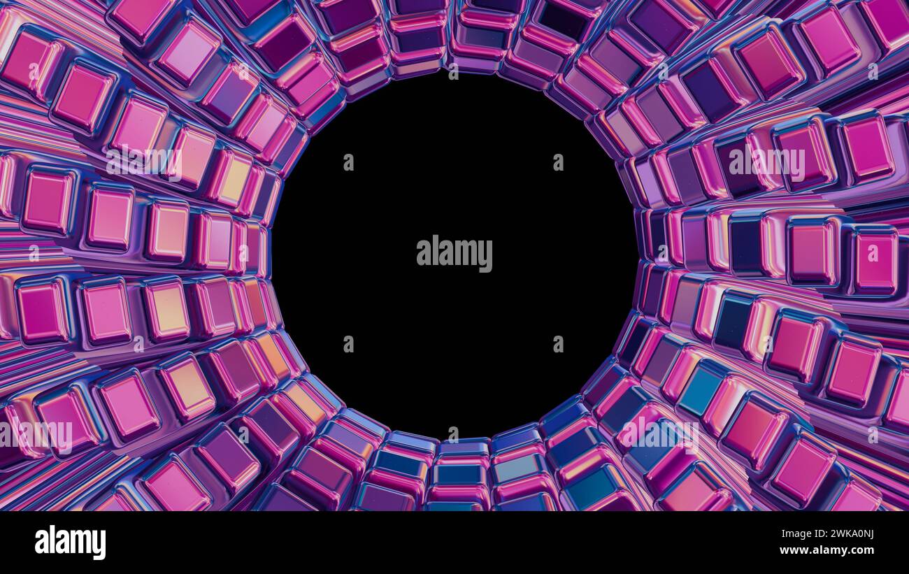 This 3D render presents an abstract swirl, characterized by ...