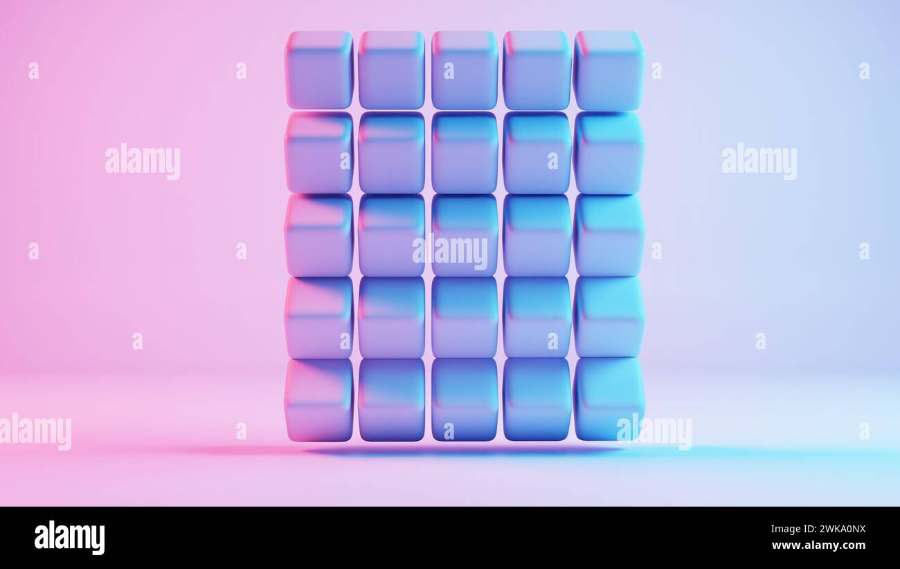 3D background composed of soft cubes, creating a visually appealing and ...