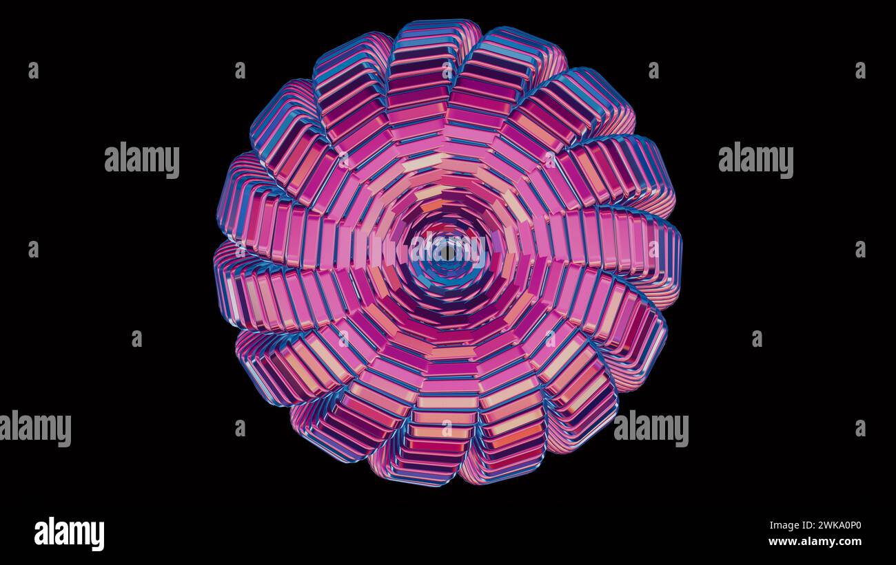 This 3D render presents an abstract swirl, characterized by ...