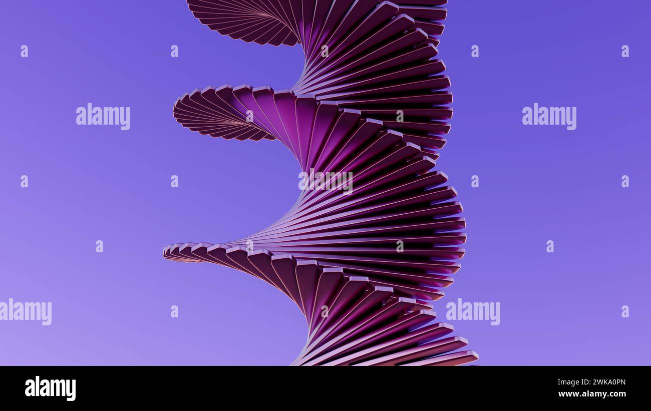 This 3D render presents an abstract swirl, characterized by ...