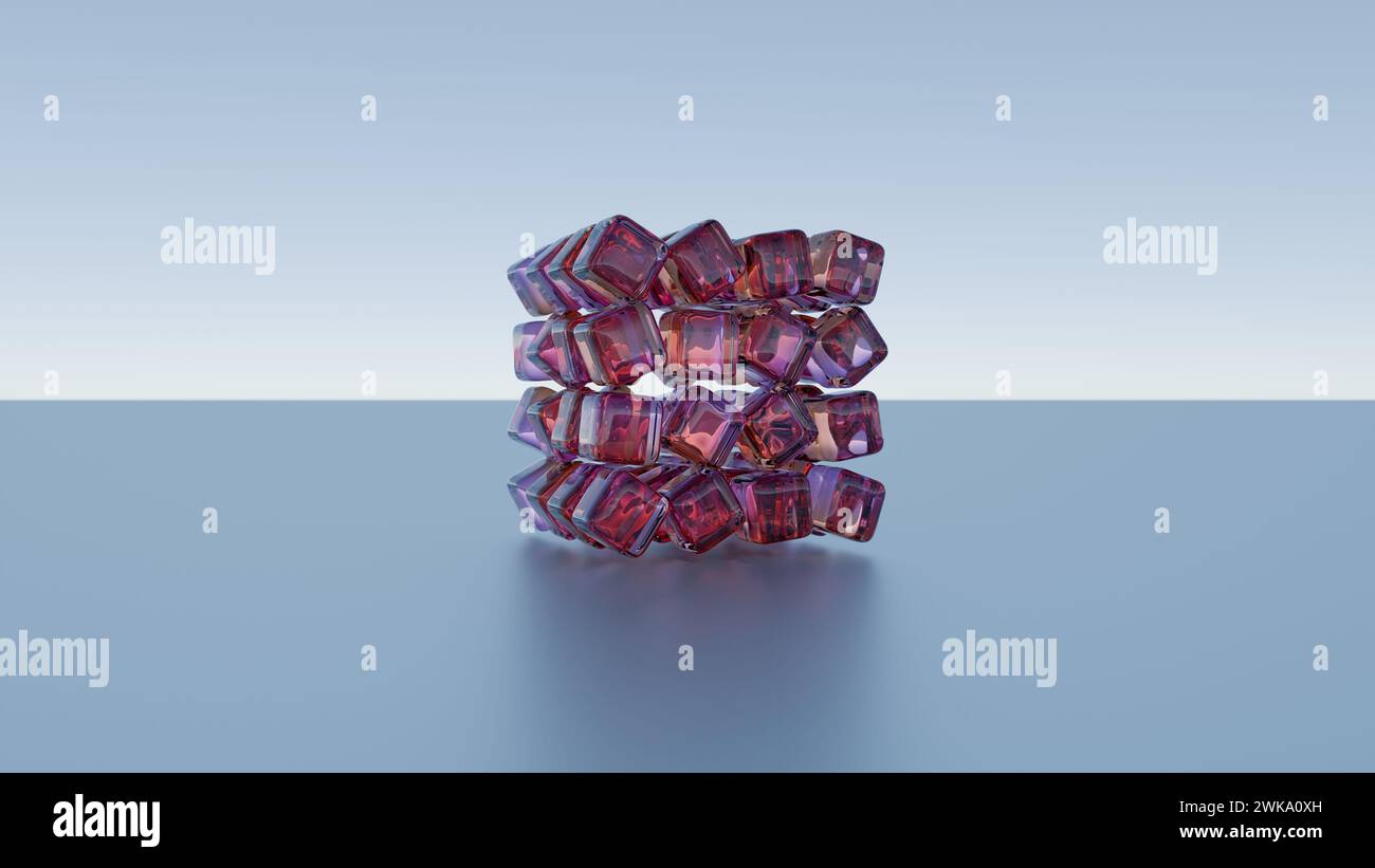 Abstract holographic with holographic echoes and 3D effects, creating ...