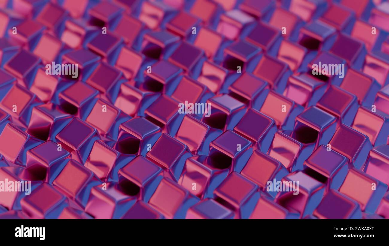Abstract 3D background composed of cubes, creating a visually striking and geometrically complex ...