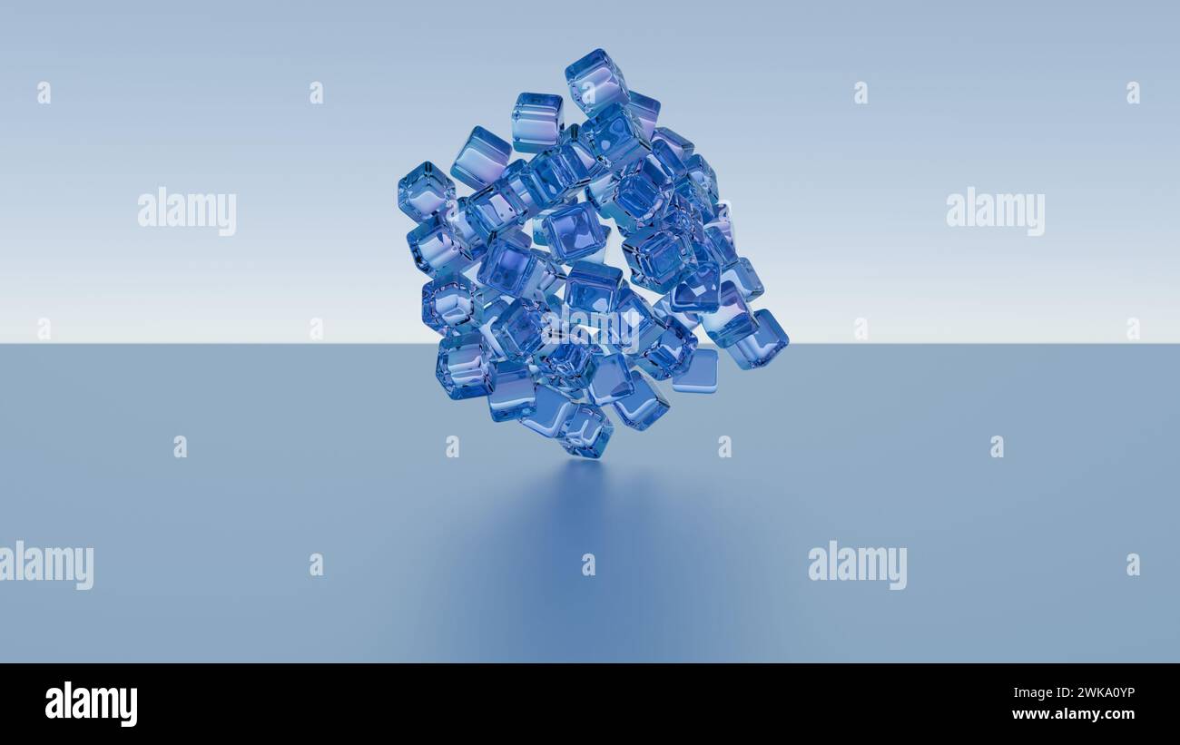 Abstract holographic with holographic echoes and 3D effects, creating ...