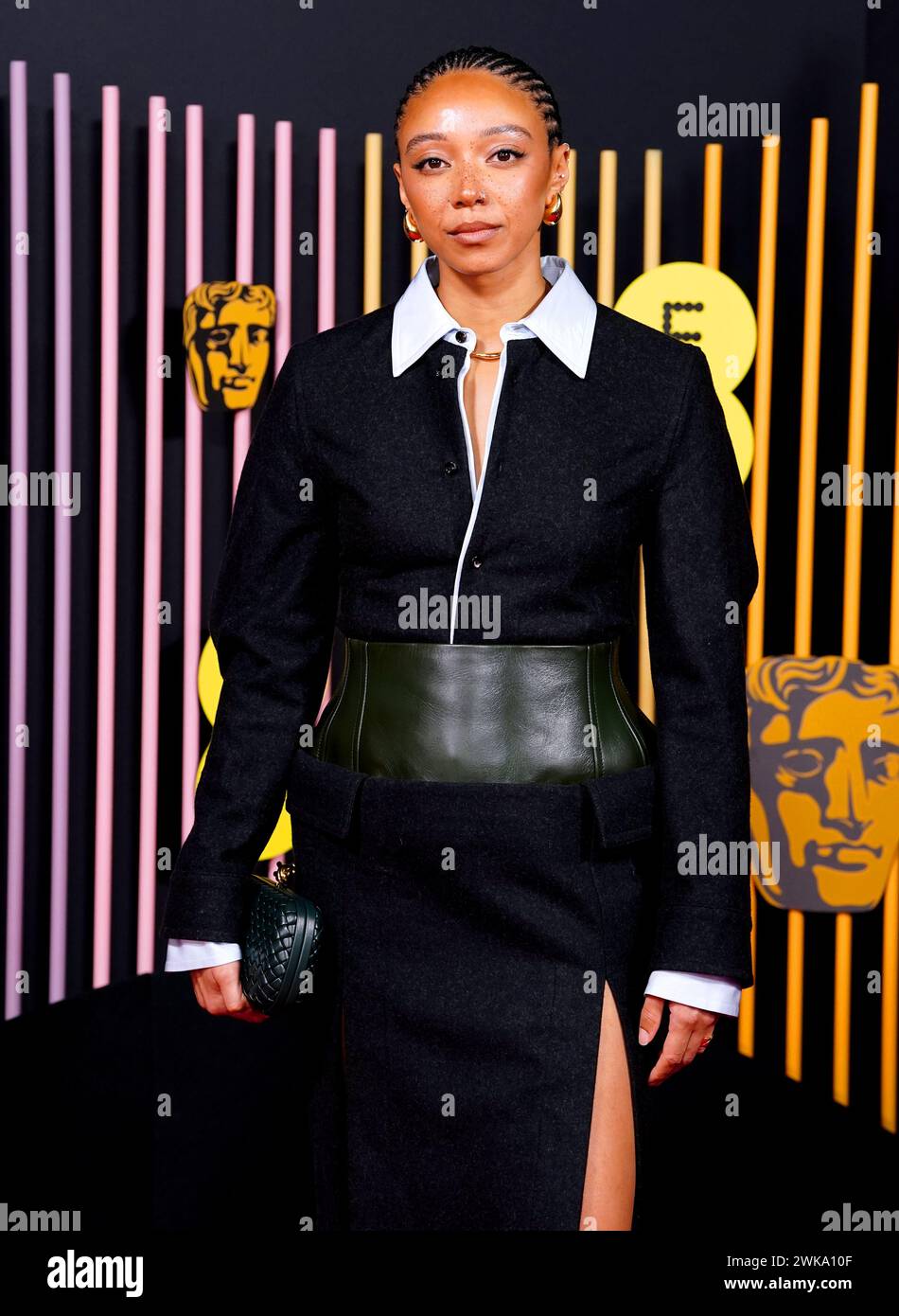 Savanah Leaf attends the Bafta Film Awards 2024, at the Royal Festival ...
